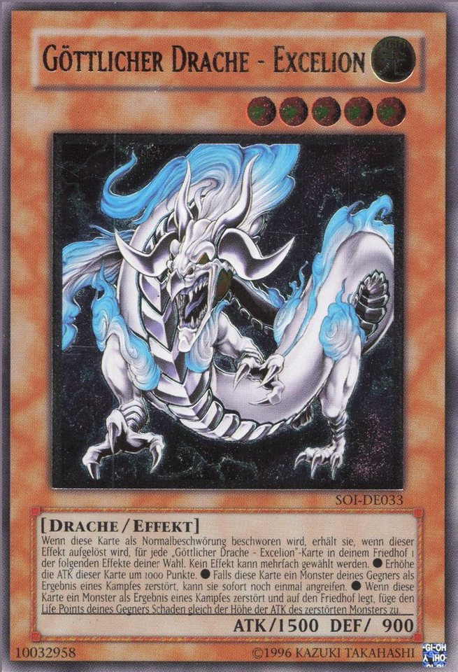 Recollectibles Sammelkarte Yugioh Karte Göttlicher Drache Excelion V