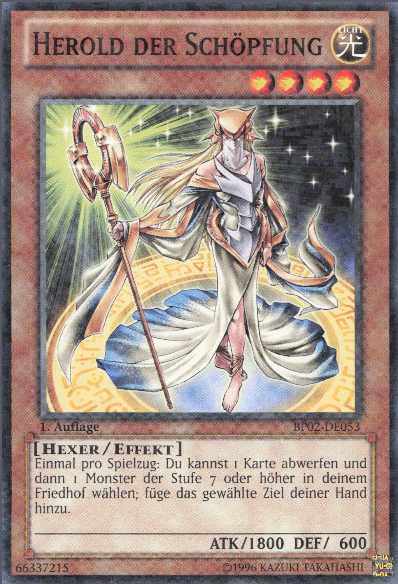 Recollectibles Sammelkarte Yugioh Karte Herold Der Schöpfung V2