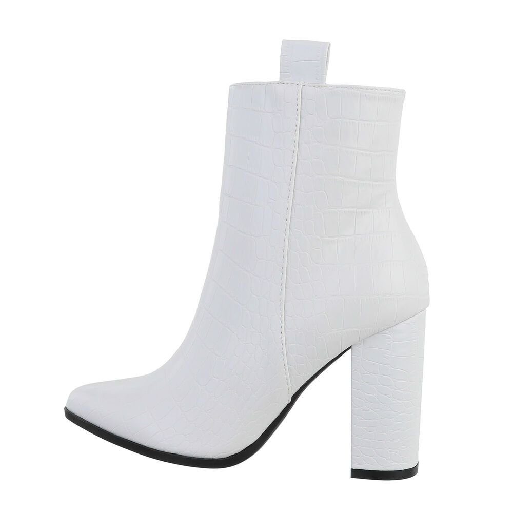 Ital Design Damen Elegant Stiefelette Blockabsatz High Heel