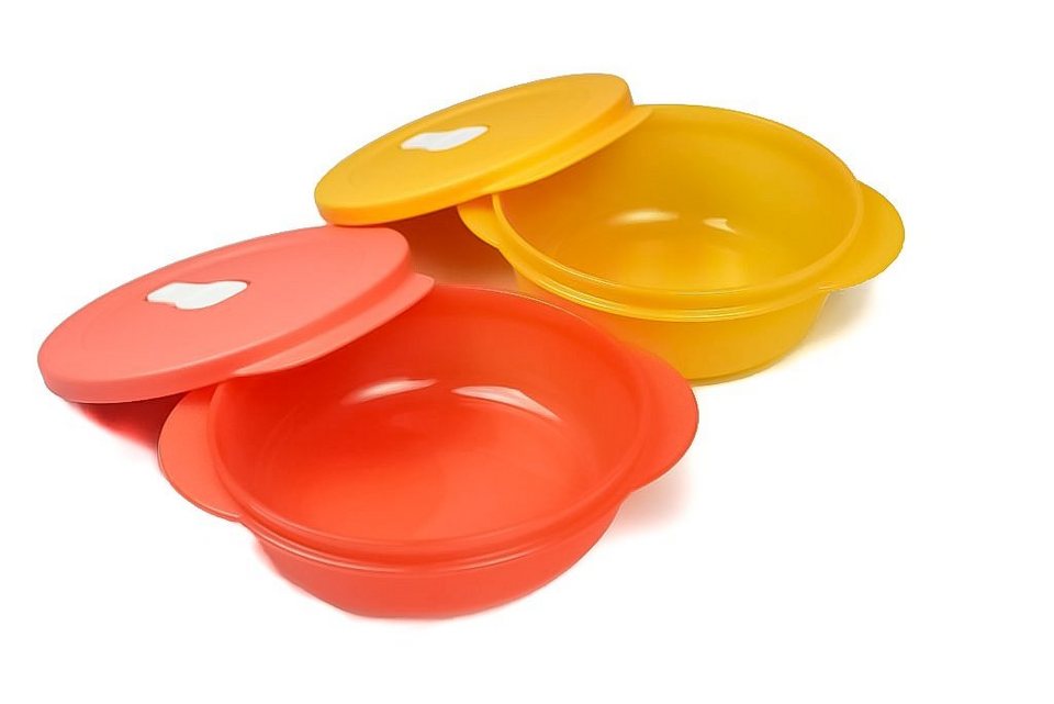 Tupperware Mikrowellenbehälter Crystalwave 400ml Hellrot 600ml Orange