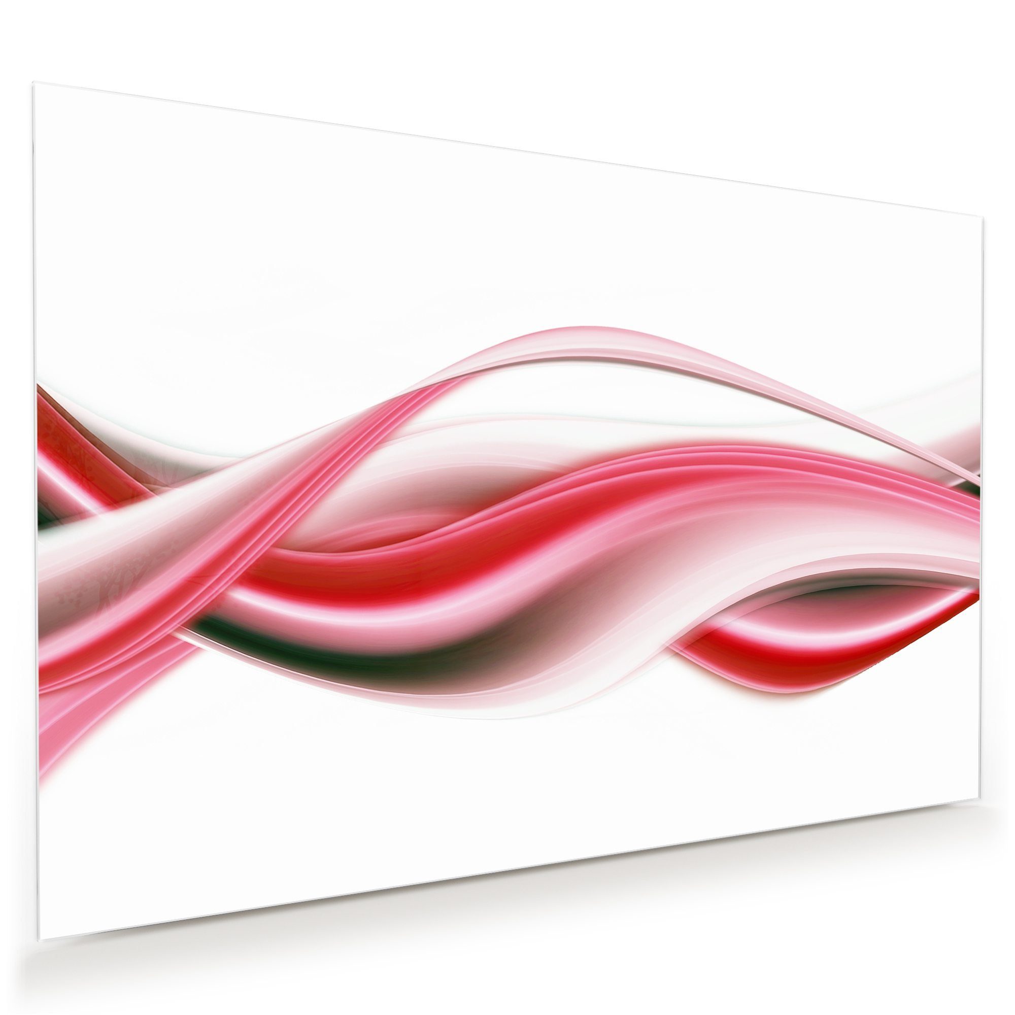 Primedeco Glasbild Wandbild Abstrakte Wellen Mit Aufhängung Abstrakt