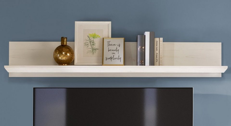 Newroom Wandboard Chiasa Wandboard Pinie Weiß Skandi Modern Wandregal