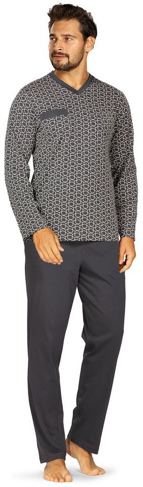 Comte Schlafanzug Cosy Chic Set 2 Tlg 2 Teilig Herren Pyjama Lang