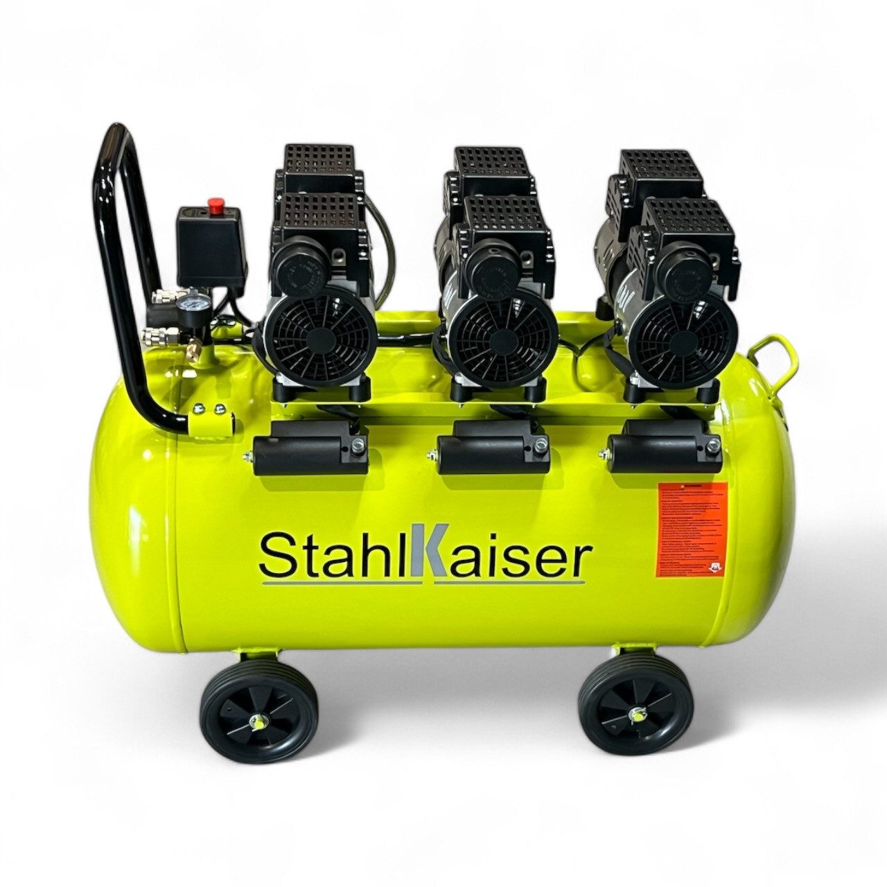 StahlKaiser Kompressor Stahlkaiser Ölfrei Flüsterkompressor 100L 3PS/8 Bar, 2200 W, max. 8 bar ...