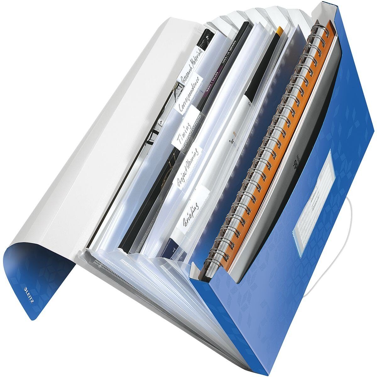 LEITZ Fächermappe WOW 4589, 6 Fächer, Maße (B/T/H): 25,4/3,8/33,0 cm