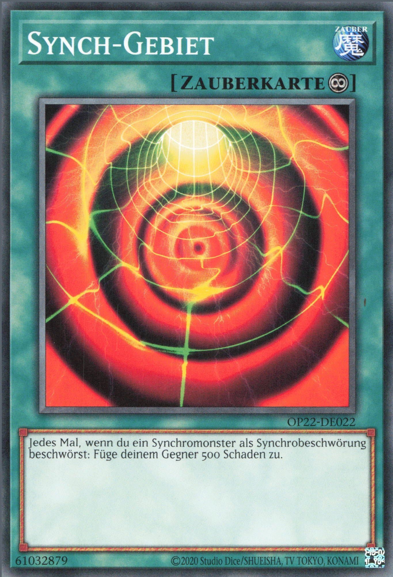 Recollectibles Sammelkarte Yugioh Karte Synchronisiertes Gebiet Yu Gi