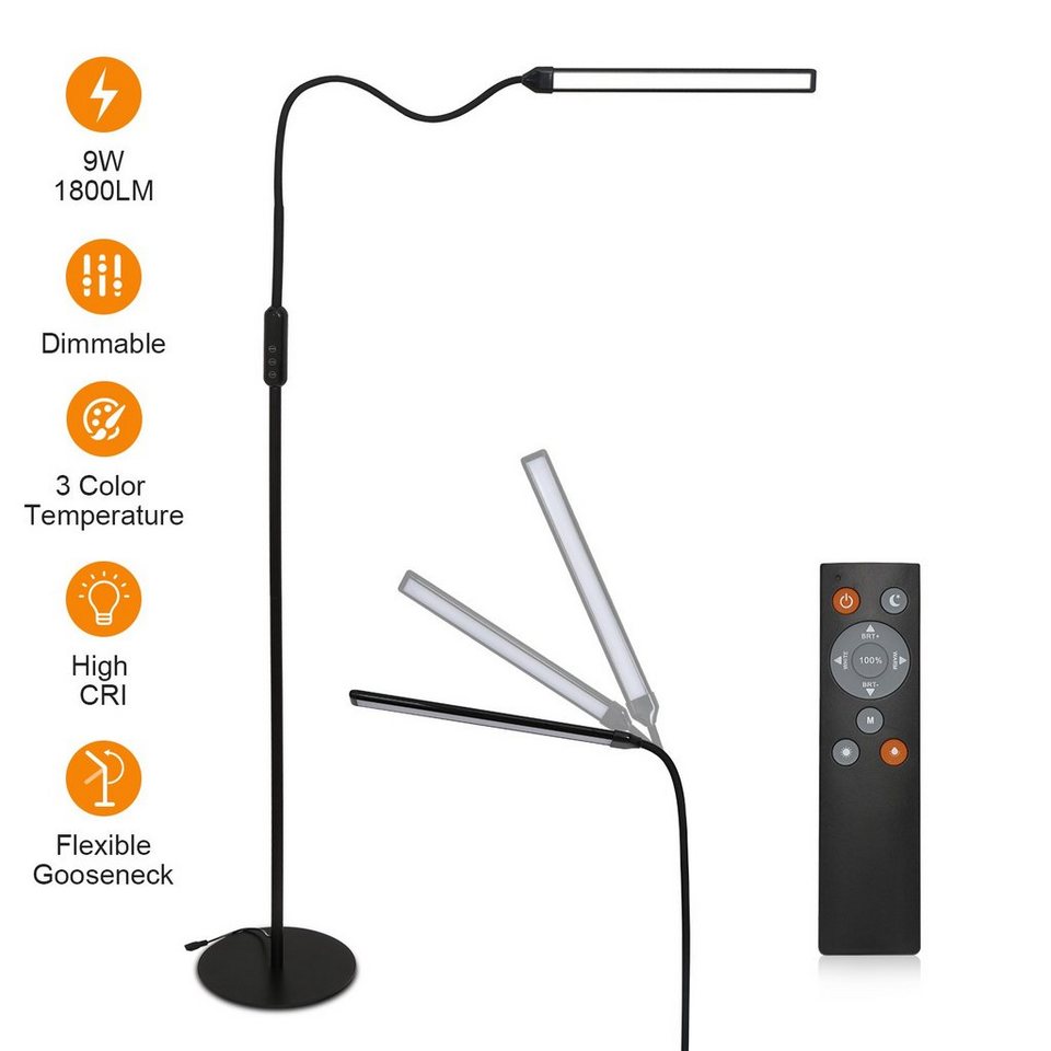 Clanmacy Stehlampe Stehlampe Stehleuchte Hals Flexibler Schwanenhals