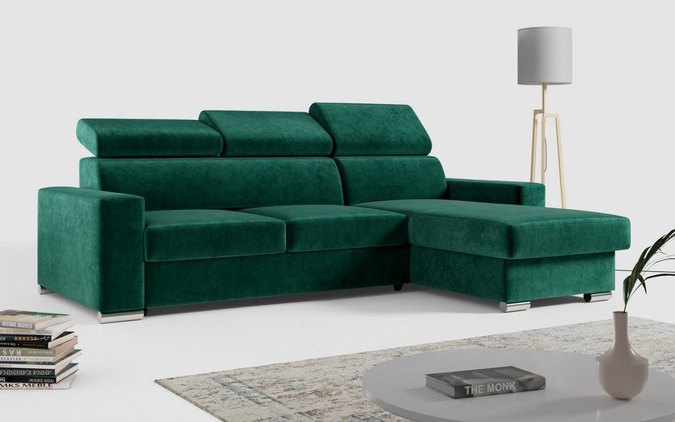 Mks MÖbel Ecksofa Fox Set Packung Ecksofa Wellenfedern