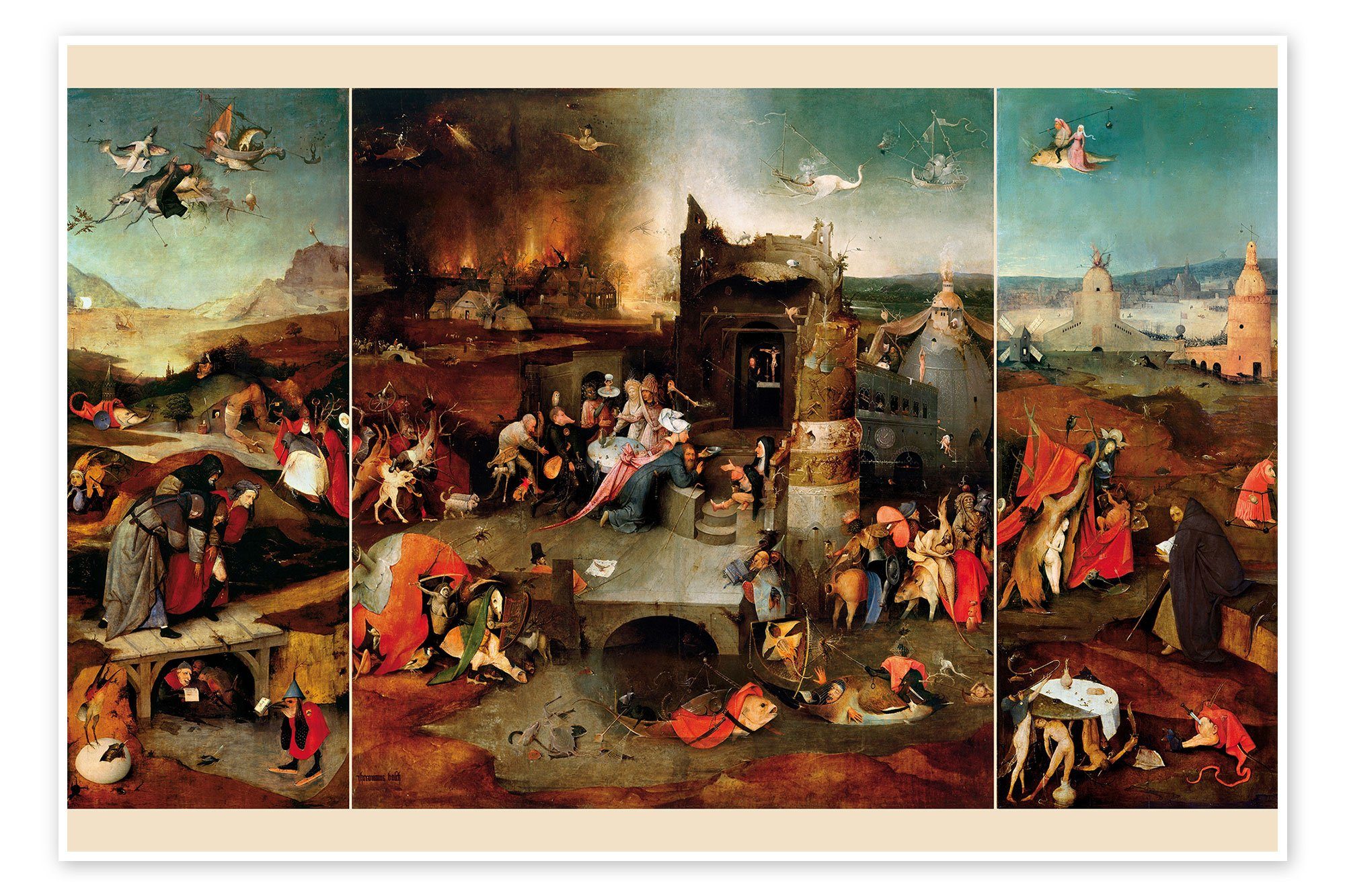 Posterlounge Poster Hieronymus Bosch Die Versuchung Des Heiligen