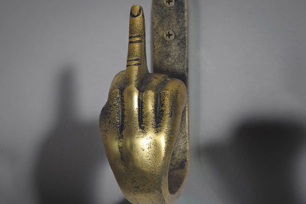 riess-ambiente Wandgarderobe FINGERS messing, Metall · Dekoration ...