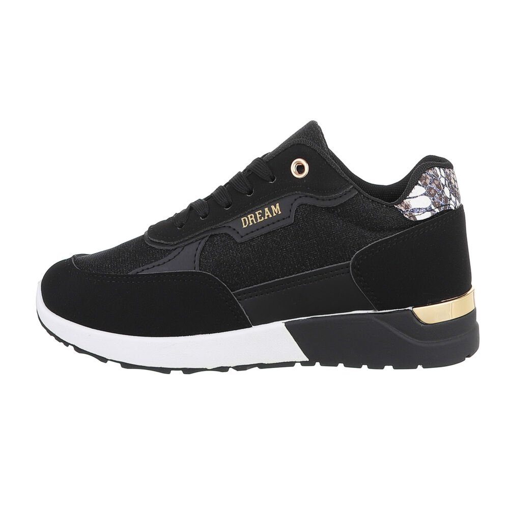 Ausgefallene Schwarze Sneaker Damen Elegant