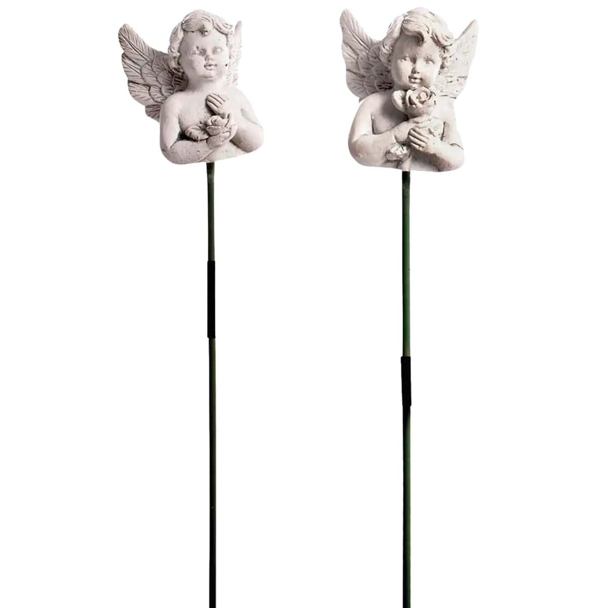 Matches21 Home And Hobby Gartenstecker Grabstecker Engel Mit Erdspieß
