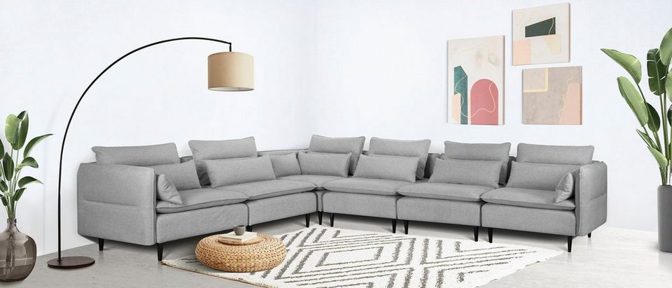 Andas Ecksofa Alvik L Form Zusammengesetzt Aus Modulen Erweiterbar