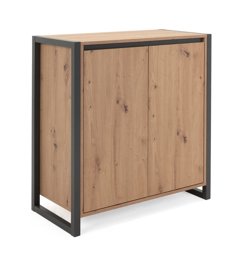 Finori Sideboard Kommode Sideboard Denver 1 Artisan Oak Anthrazit