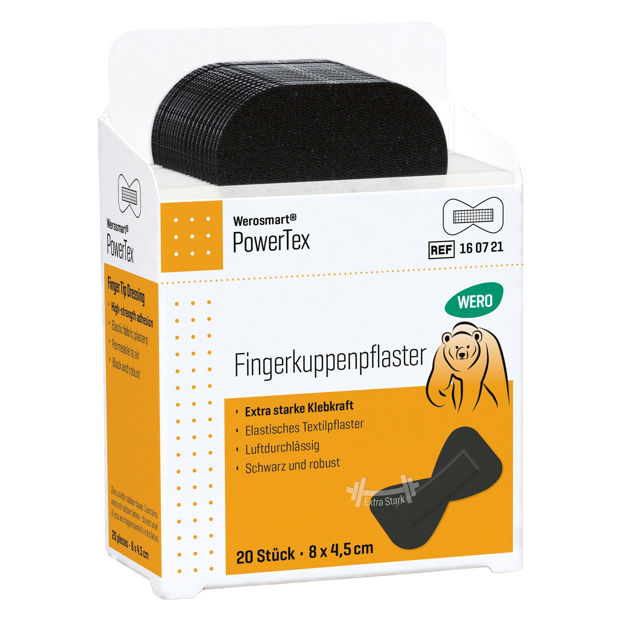 WERO Wundpflaster Werosmart PowerTex Fingerkuppenpflaster 8 x 4,5 cm