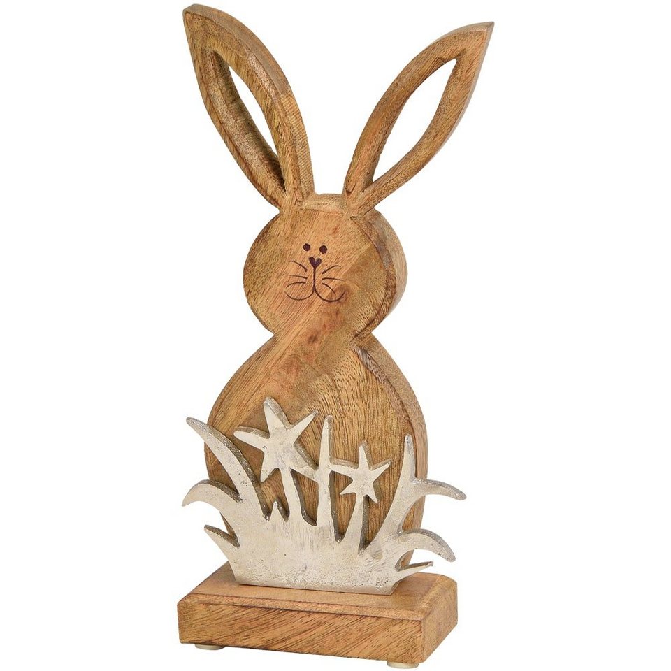 Matches21 Home And Hobby Dekofigur Osterhase Dekofigur Hase Aus Holz