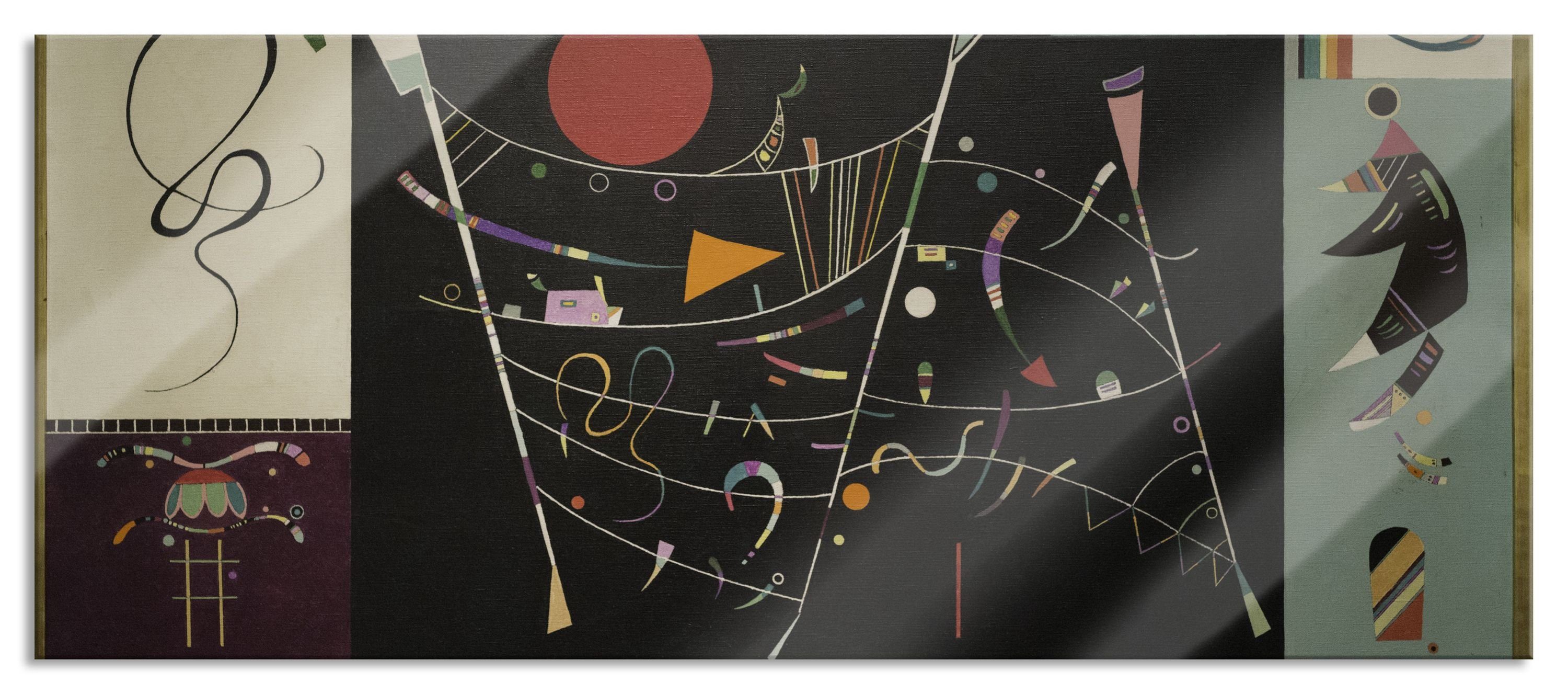 Pixxprint Glasbild Wassily Kandinsky Rote Ellipse Wassily Kandinsky