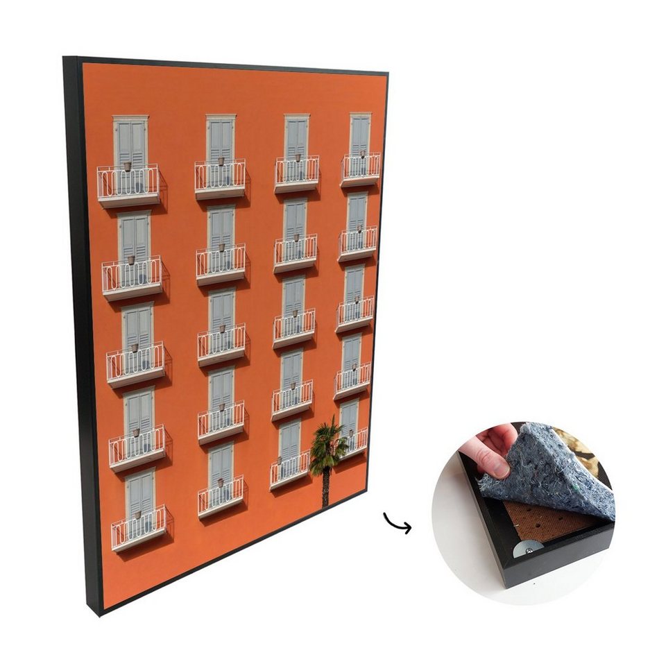 Muchowow Akustikplatte Tür Balkon Architektur Palme Orange 1