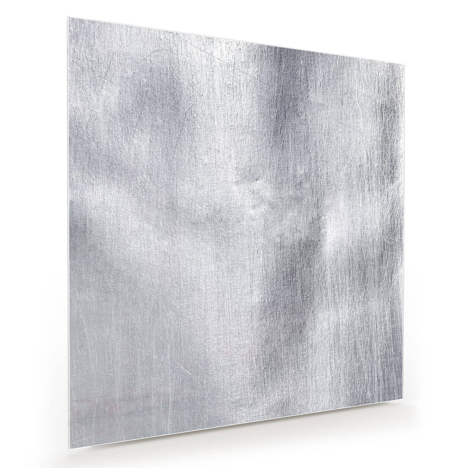 Primedeco Glasbild Wandbild Quadratisch Stahltextur Mit Aufhängung
