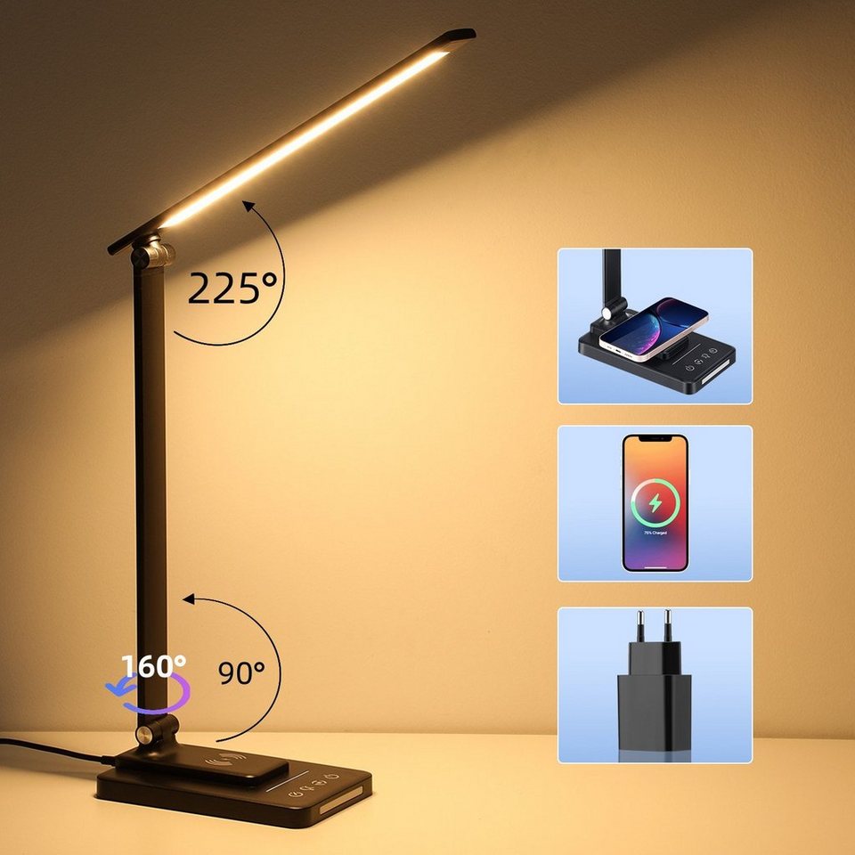 Wilgoon Led Schreibtischlampe Schreibtischlampen 10w Wireless