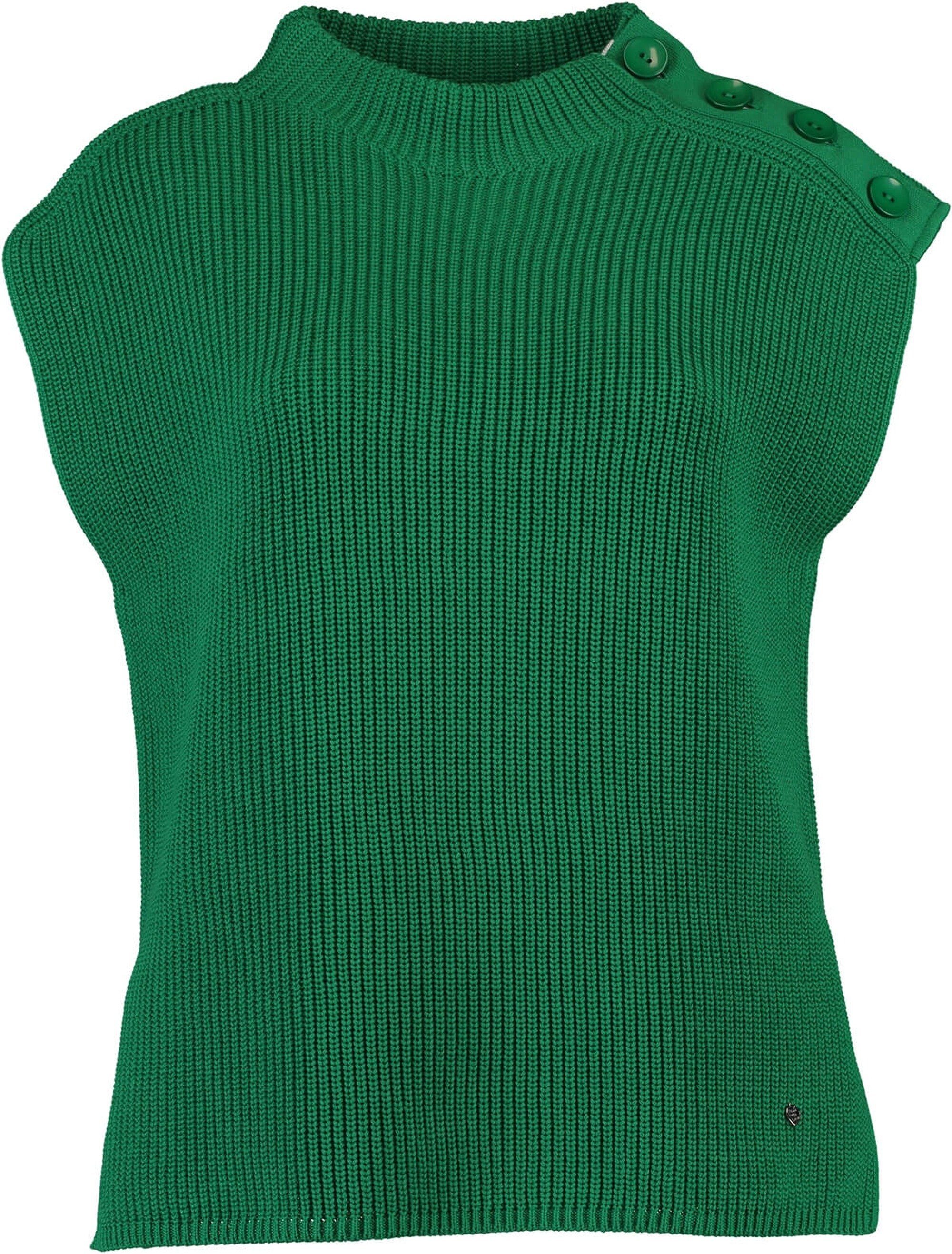 Rabe Strickpullover RABE Pullunder grün mit edlem Zopfstrick