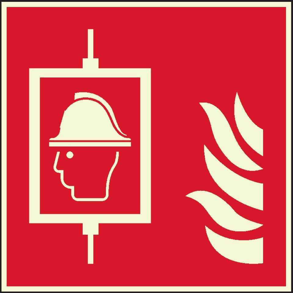 Dreifke Hinweisschild PERMALIGHT plus Brandschutzzeichen Feuerwehraufzug,ISO,Folie,selbstkl.