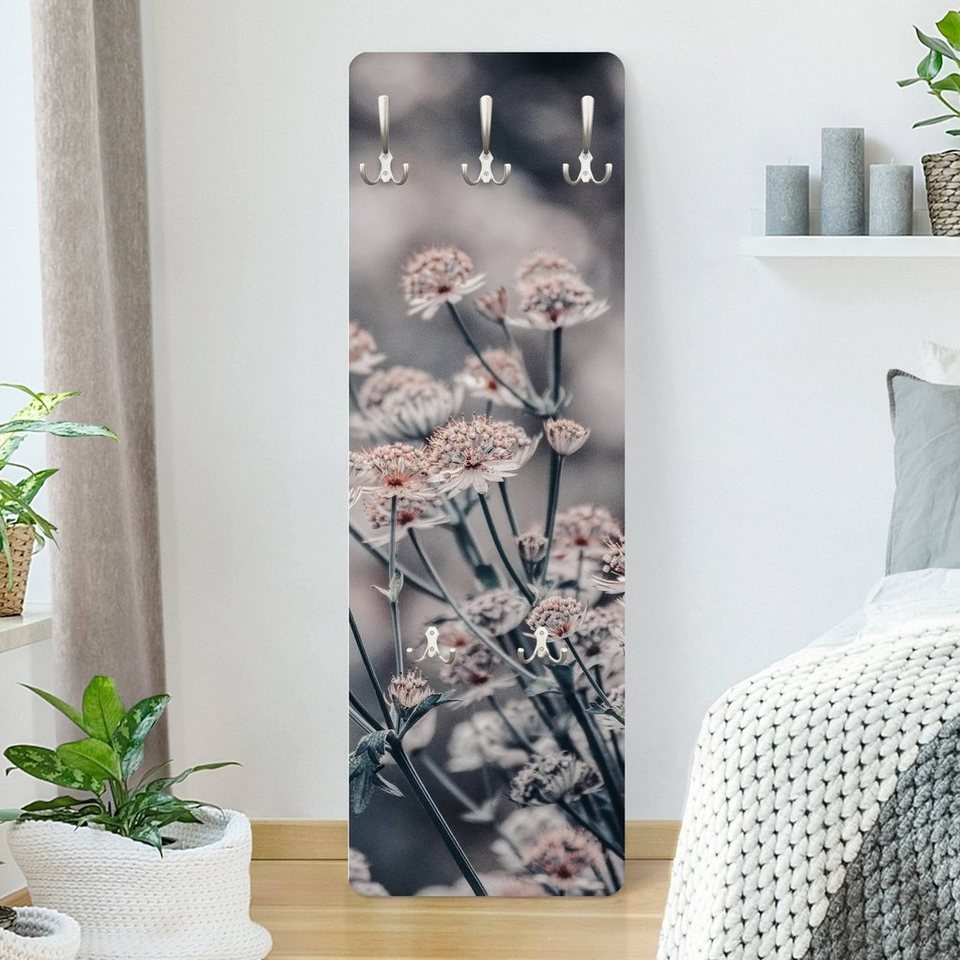 Bilderdepot24 Garderobenpaneel Braun Blumen Botanik Tropisch Liebe