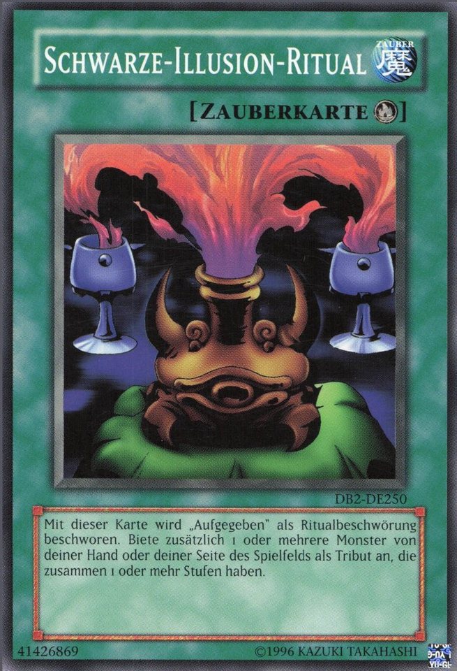 Recollectibles Sammelkarte Yugioh Karte Schwarze Illusion Ritual Yu Gi