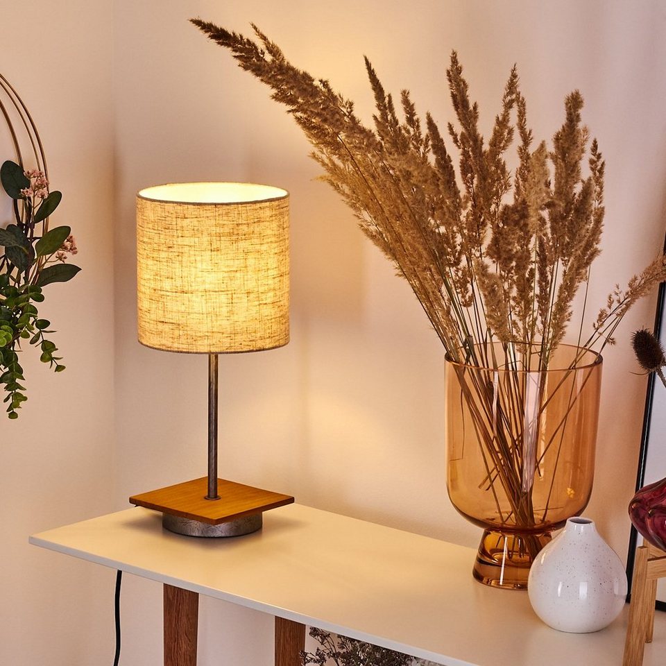 Hofstein Tischleuchte Boho Style Wohn Schlaf Zimmer Beleuchtung Stoff