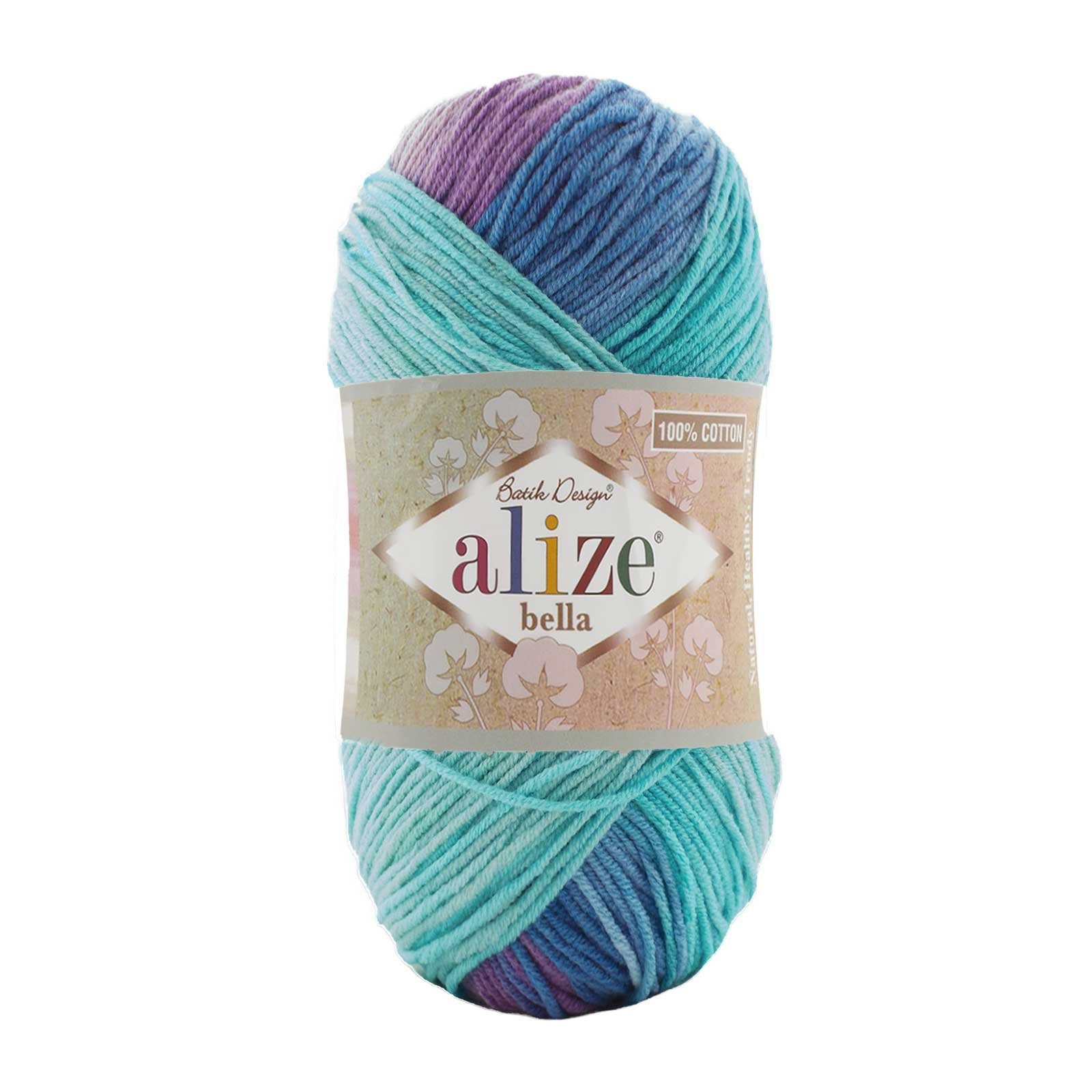 Alize 100g Baumwollstrickgarn ALIZE BELLA Batik Häkelwolle, 4531