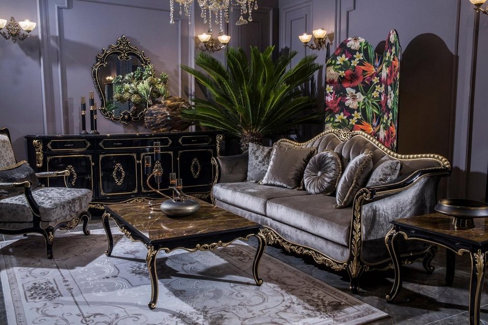 Jvmoebel Wohnzimmer Set Sofagarnitur Sofa Kommode Beistelltisch