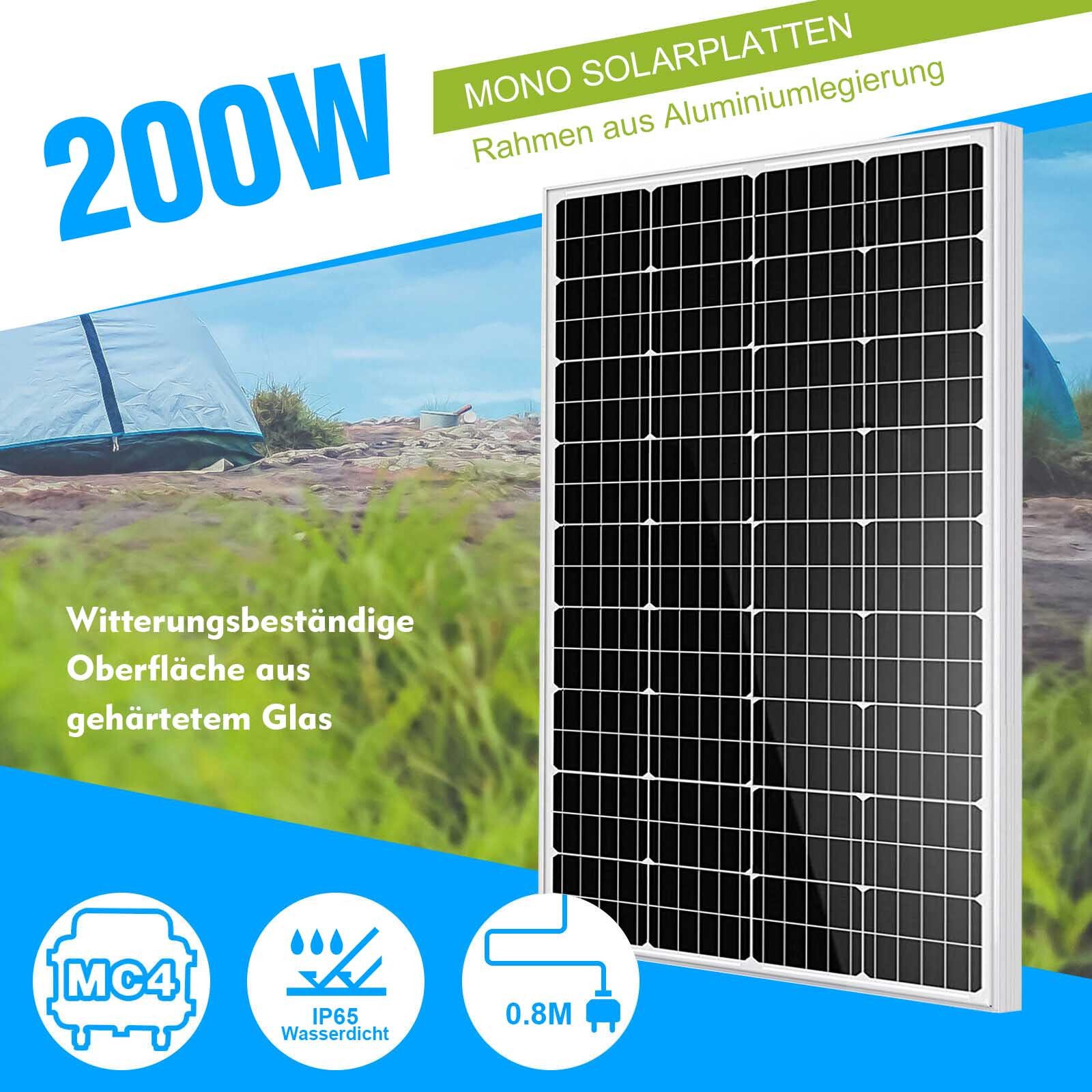 Gliese Solaranlage 200w Solarpanel Monokristallin Für Dach Camping