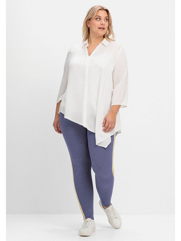 Sheego Leggings Große Größen Mit Seitlichem Galonstreifen