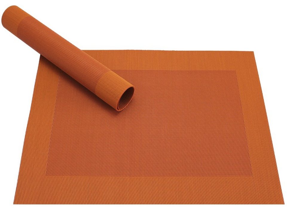 Platzset Tischset Borda Orange 1 Stk 45 Cm Matches21 Home And Hobby