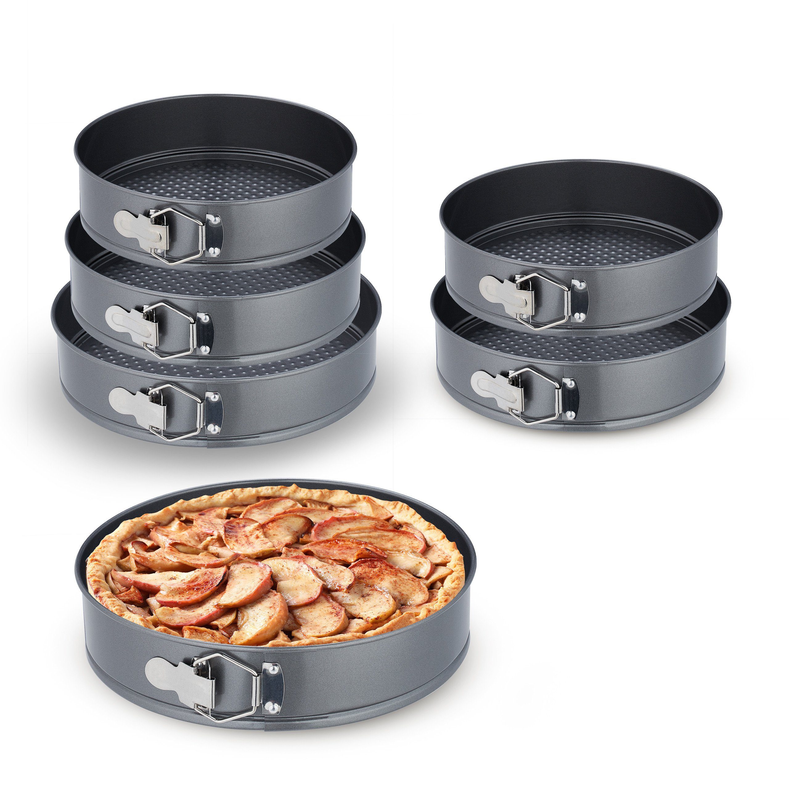 relaxdays Springform 6-teiliges Springform Set mit 3 Größen