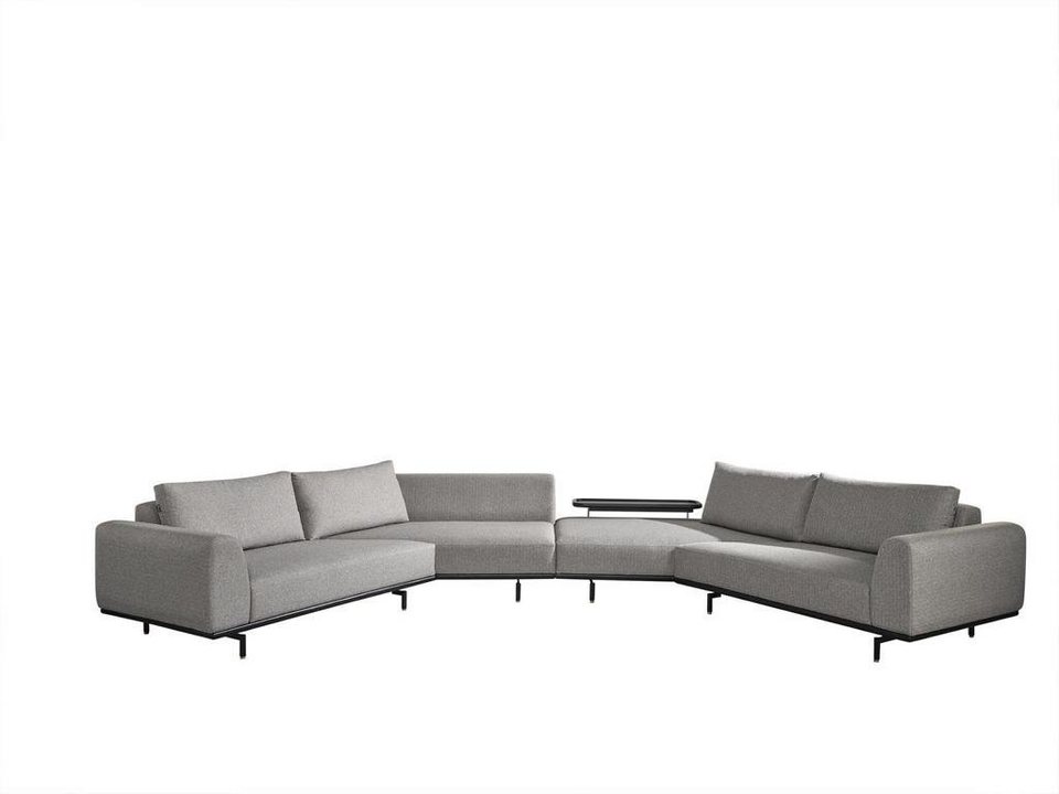 Jvmoebel Ecksofa Ecksofa U Form Wohnzimmer Couch Textil Neu Design Grau