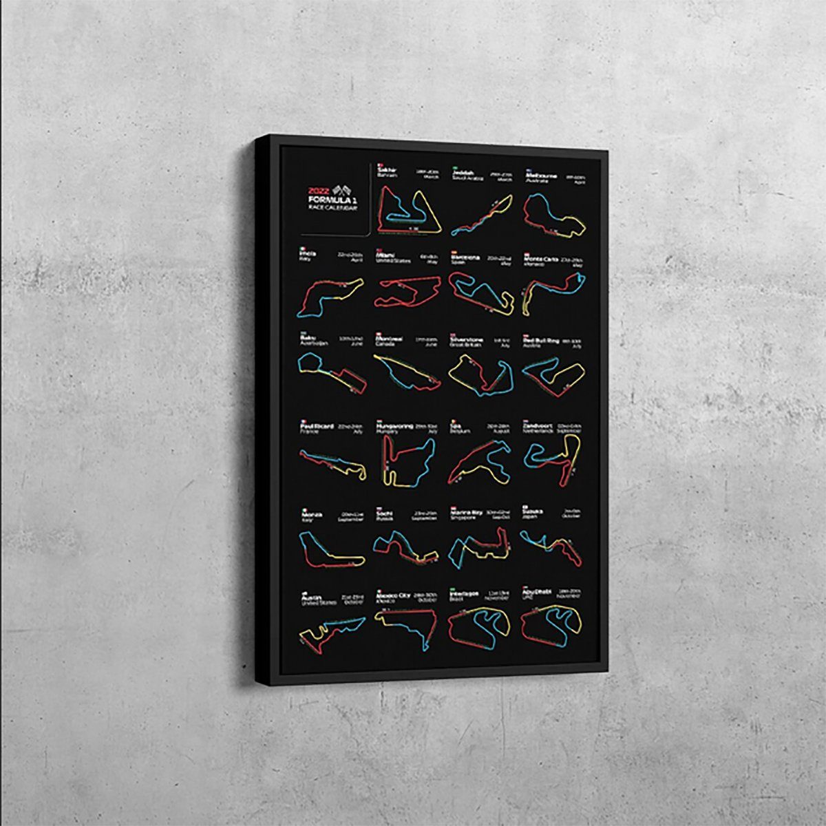 TPFLiving Kunstdruck »OHNE RAHMEN«, Motiv SY930, Poster Leinwand -Wandbild / Formel 1 2022 ...