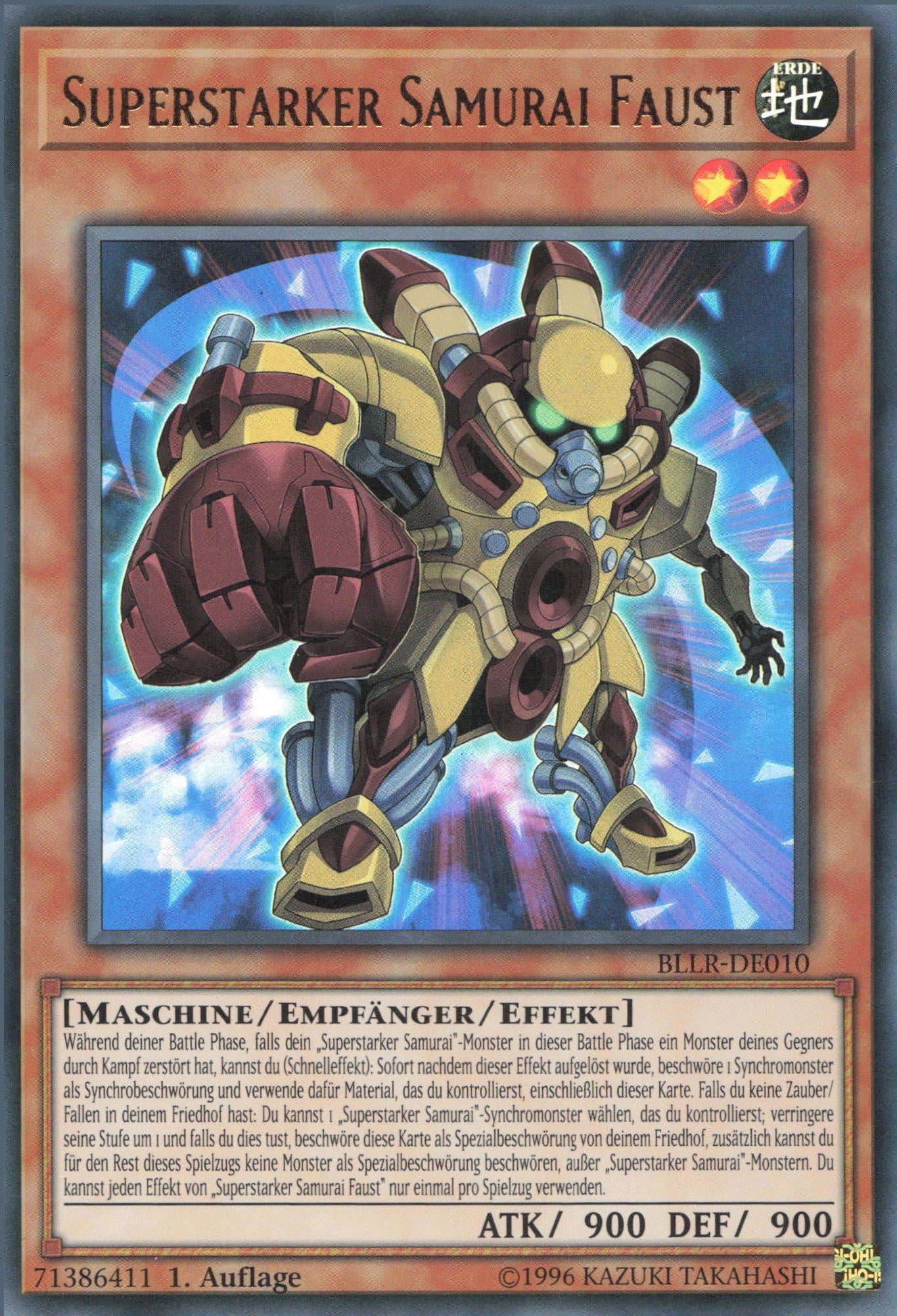 Recollectibles Sammelkarte Yugioh Karte Superstarker Samurai Faust
