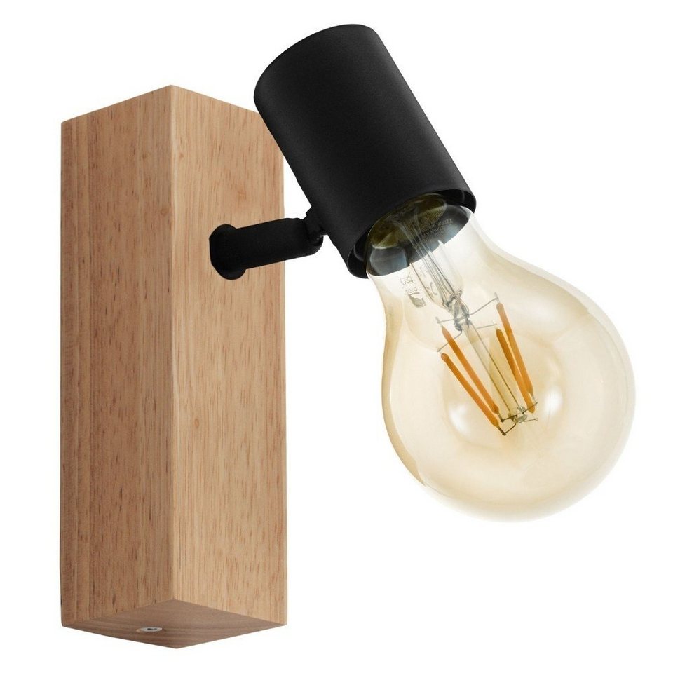Click Licht Wandleuchte Wandleuchte Townshend In Braun Und Schwarz E27