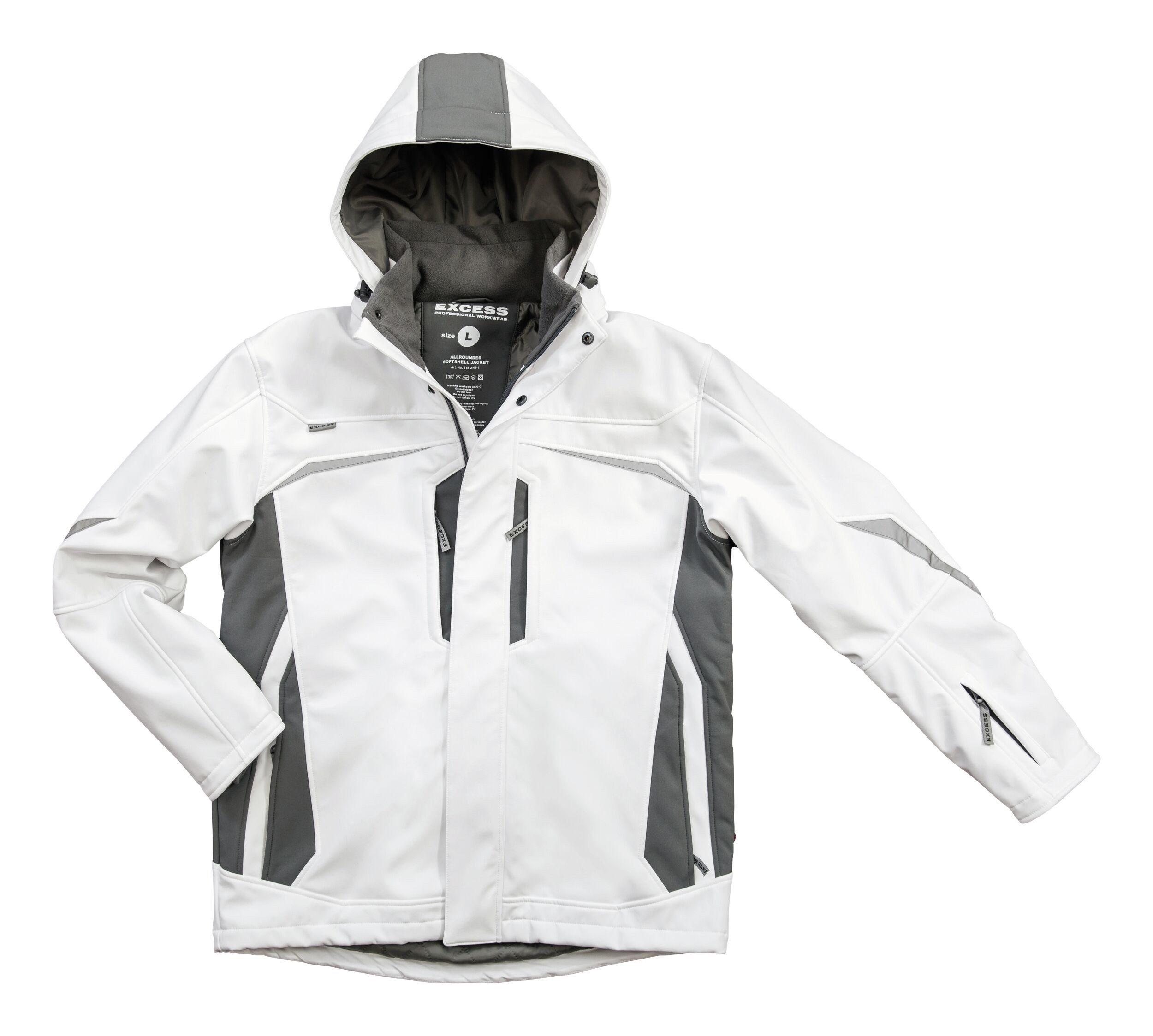 Excess Softshelljacke Soft-Shell Winterjacke, Größe M, Allrounder, weiß ...