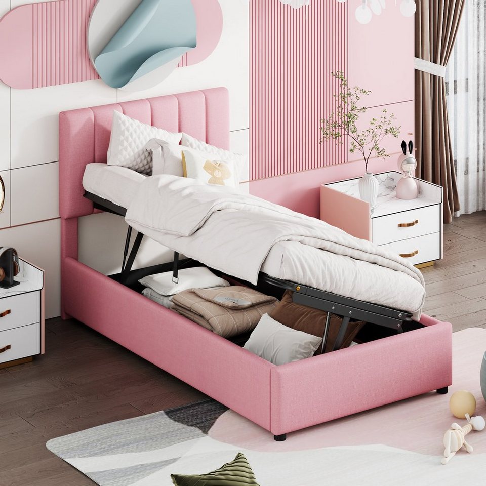 Blingbin Einzelbett Kinderbett Polsterbett Stauraumbett 1 Tlg