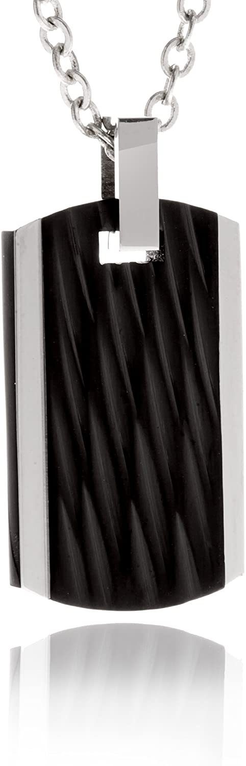 Karisma Kette mit Anhänger Karisma Edelstahl Anhänger Kette - Mit Schwarzer Beschichtung ...