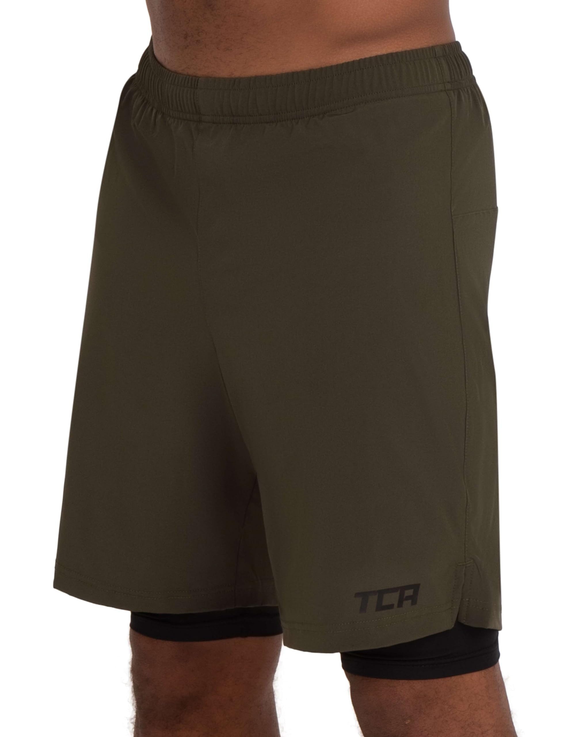 Tca Trainingsshorts Tca Herren 2 In 1 Laufhose Mit Kompressionshose