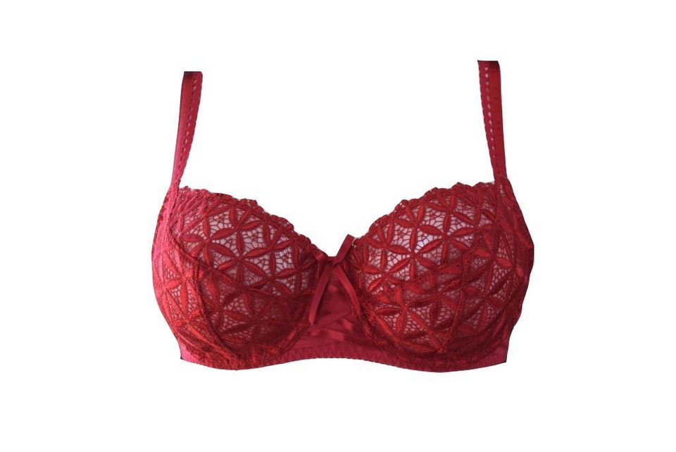 Aubade Bügel Bh Balconette Bh 85b Rot Bahia Bra Lace Mit Bügel