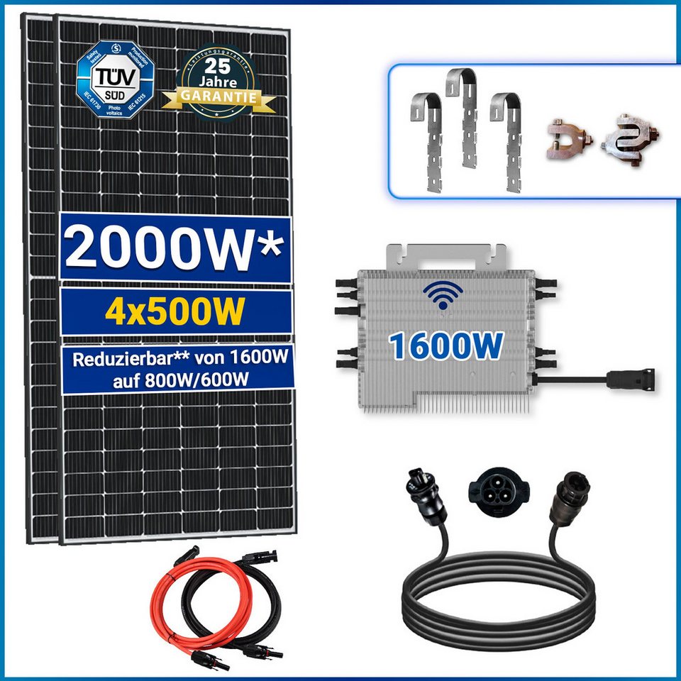 Solar Hook Etm Solaranlage 2000w Balkonkraftwerk Komplett Set