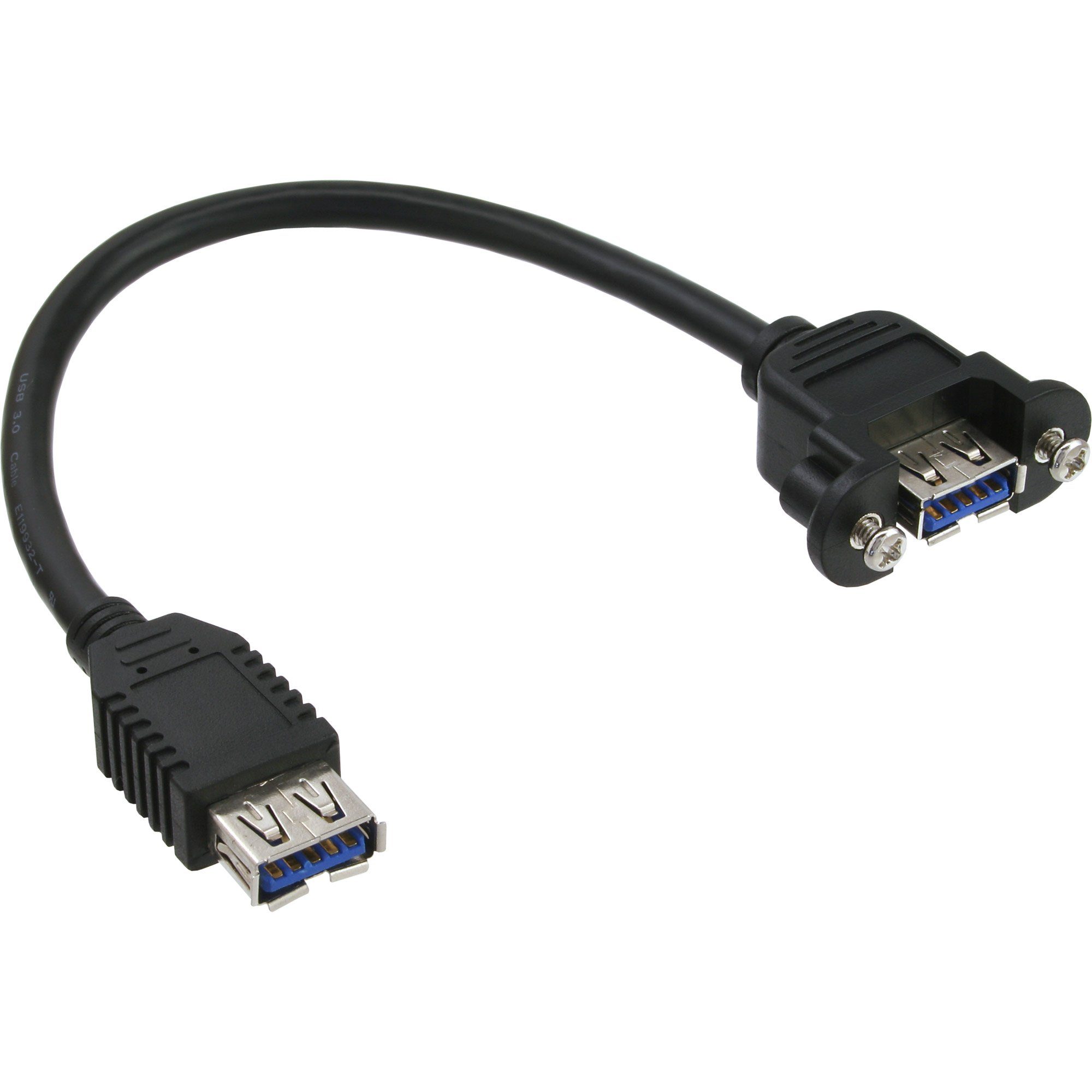 Inline InLine® USB 3.0 Adapterkabel, Buchse A auf Einbaubuchse A, 0,20m ...