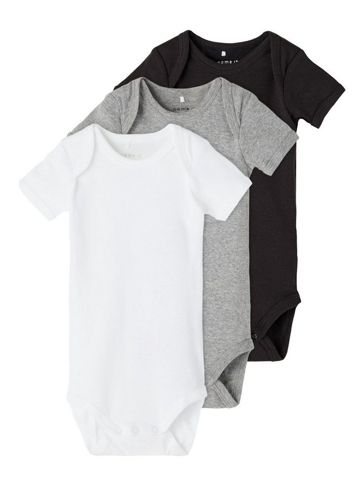 Name It Kurzarmbody Unisex 3er Pack Bodys Kurzarm Packung 3 Tlg