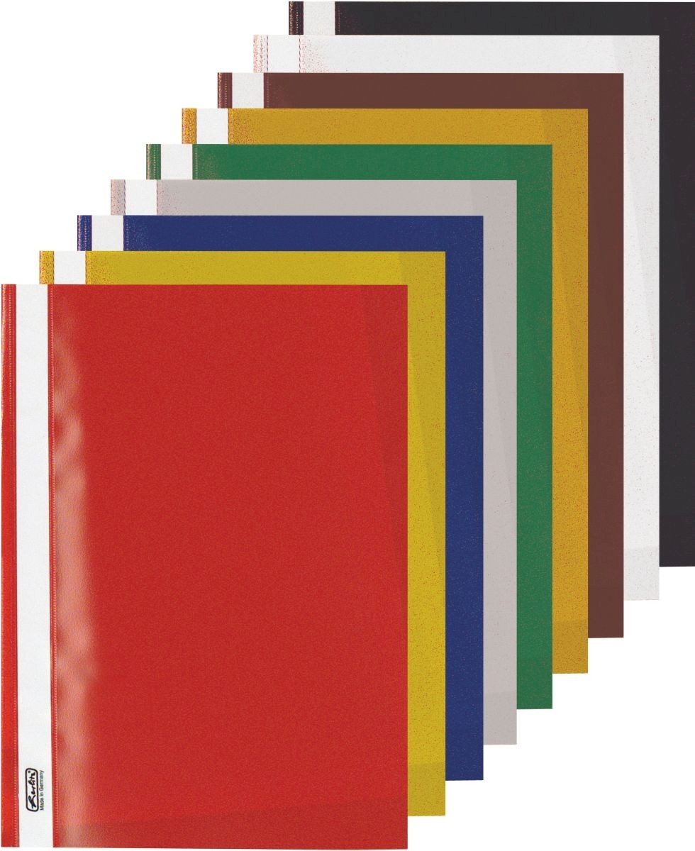 Herlitz Hefter Sichthefter PP A4 farbig sortiert., Schnellhefter
