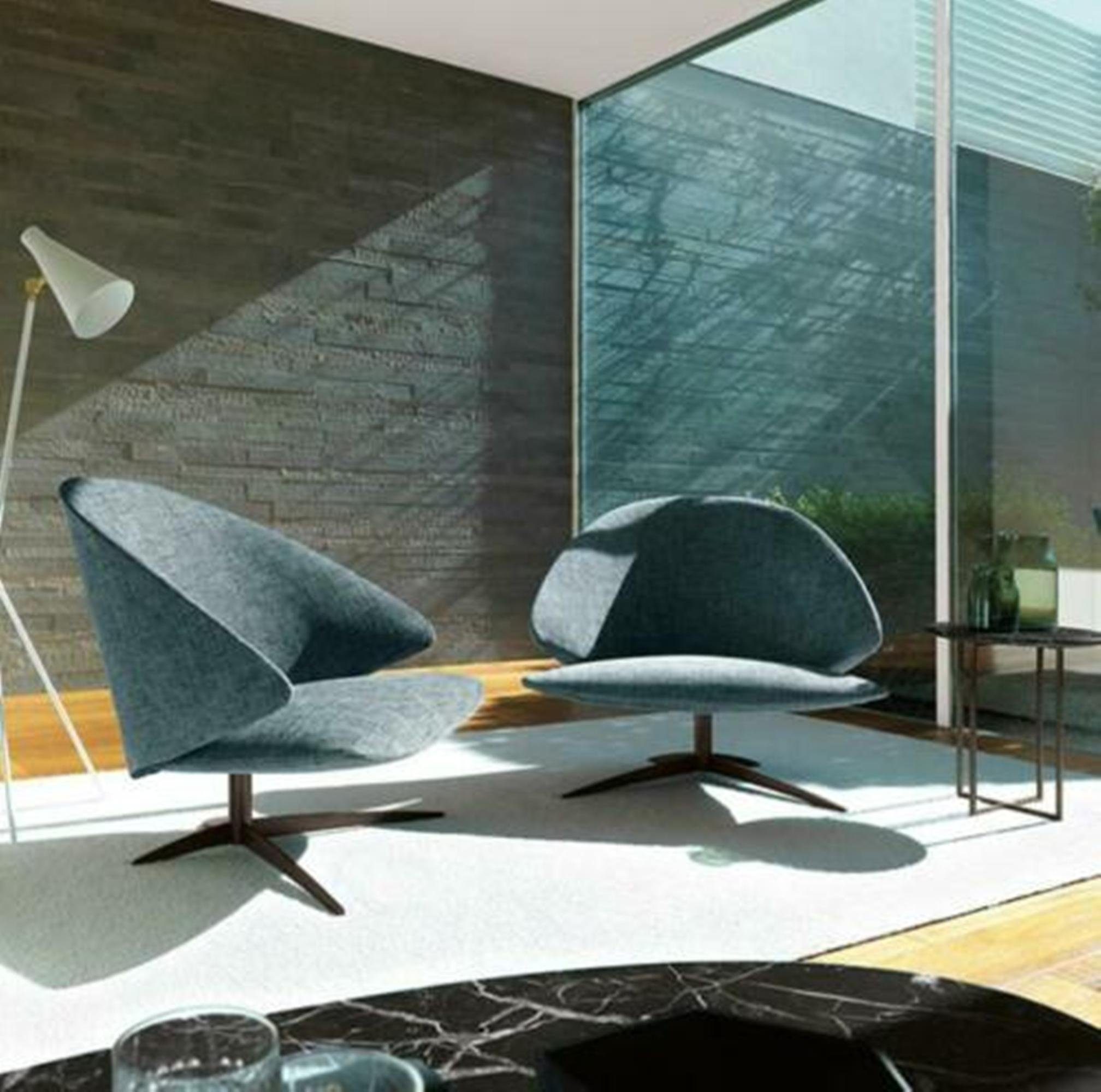 JVmoebel Sessel Modern 1 Sitzer Couch Polster Sitz Textil Stoff Leder ...
