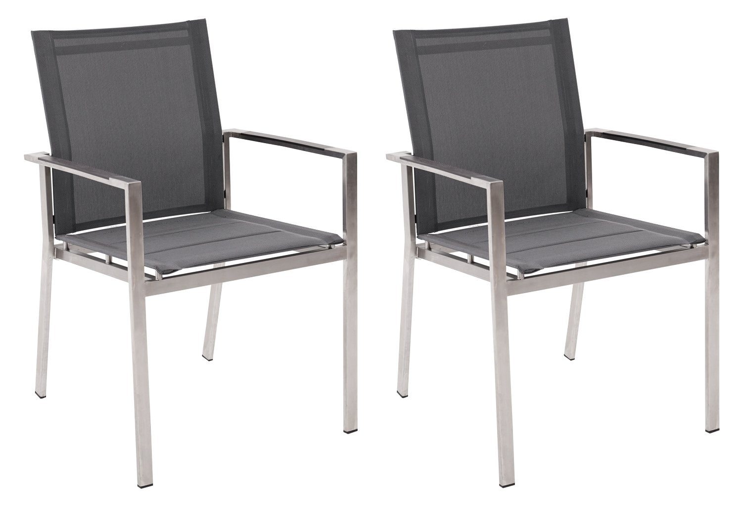 Outdoor Gartenstuhl Alina 2 Teiliges Gartenstuhl Set Anthrazit 2 St